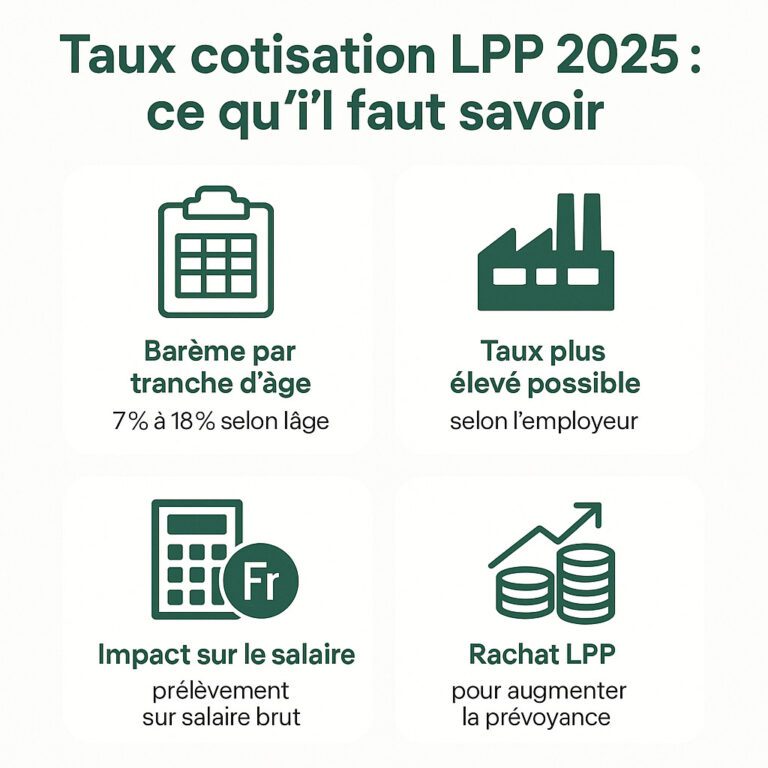 Taux cotisation LPP 2025 : guide complet et conseils Prevancia